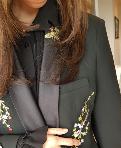 GJTU (Embellished Satin Tuxedo Jacket) | Buy Gillian Julius