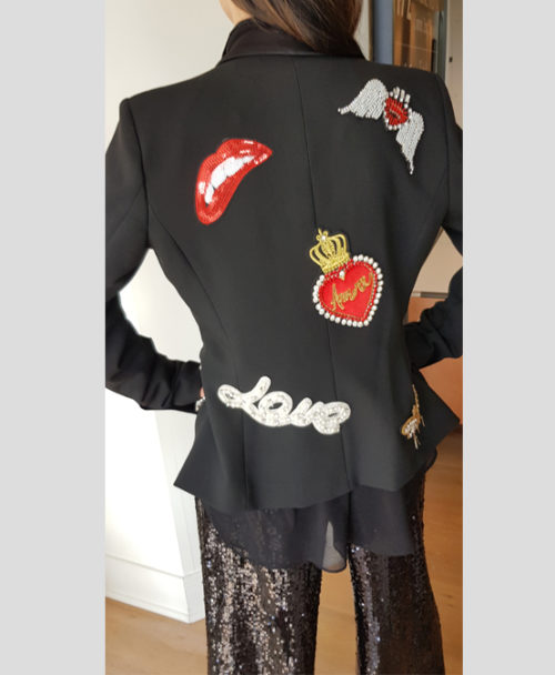 GJTU (Embellished Satin Tuxedo Jacket) | Buy Gillian Julius